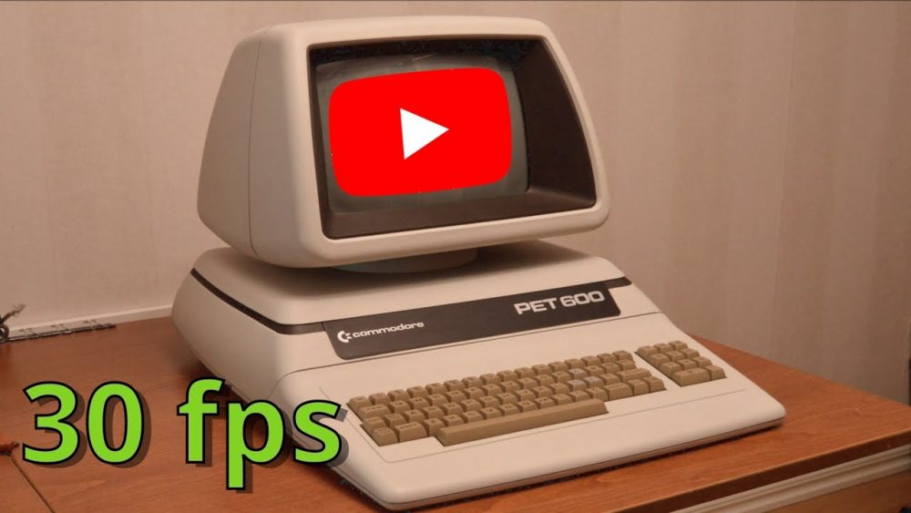Viendo Youtube desde un Commodore de 1977