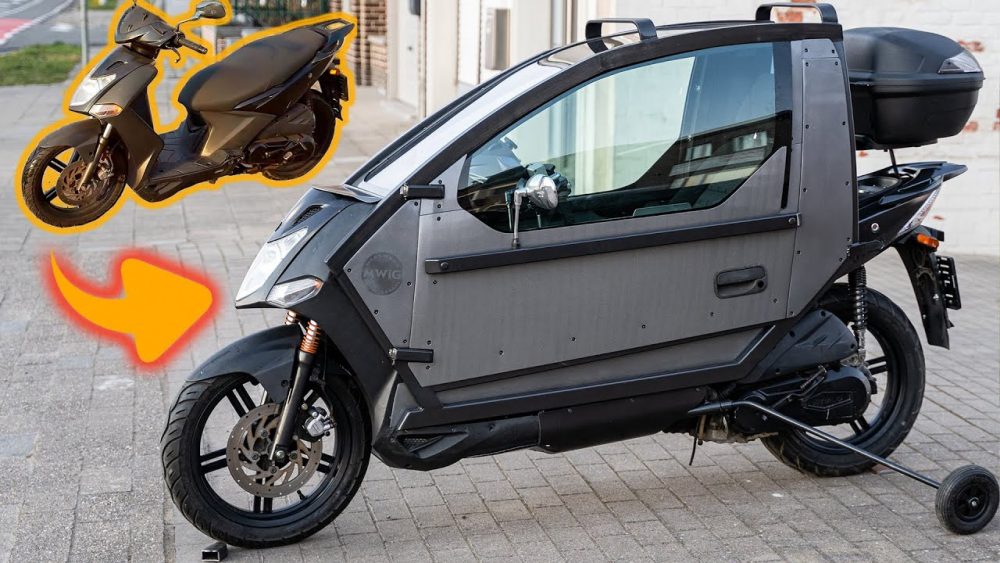Fabricando una "moto futurista" con carrocería cerrada a partir de una ...