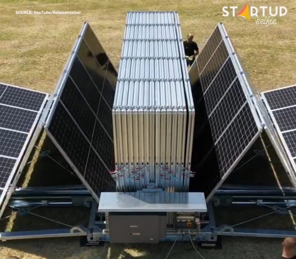 El contenedor solar móvil que se despliega y proporciona gran cantidad ...