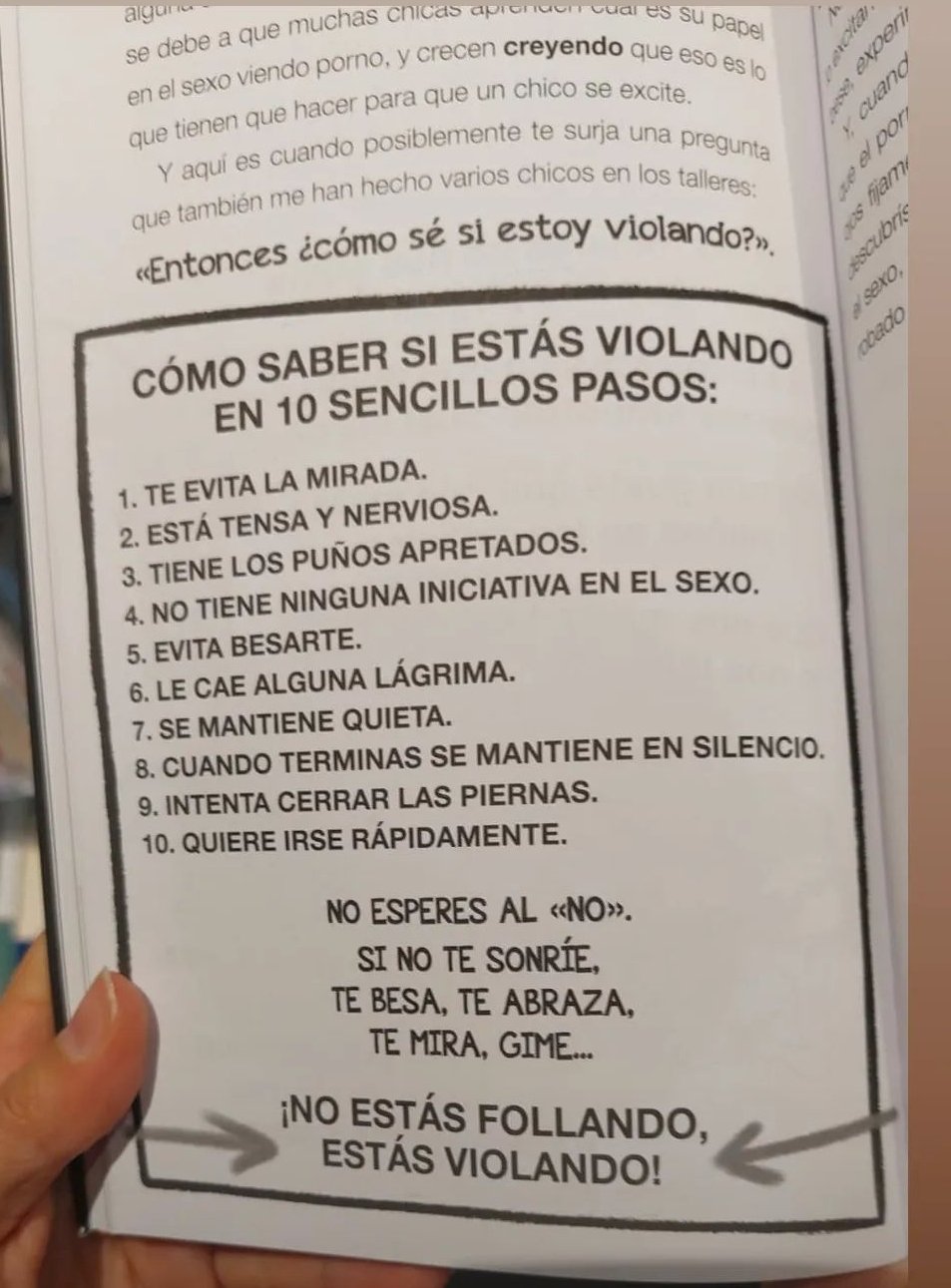 "Entonces ¿cómo sé si estoy vioIando?"