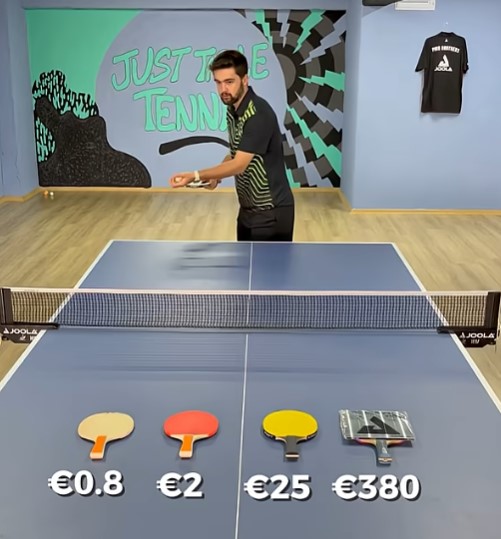 Grandes diferencias entre las palas de ping pong dependiendo de su precio.